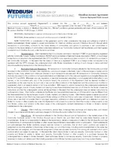 Omnibus Account Agreement - Sweet Futures